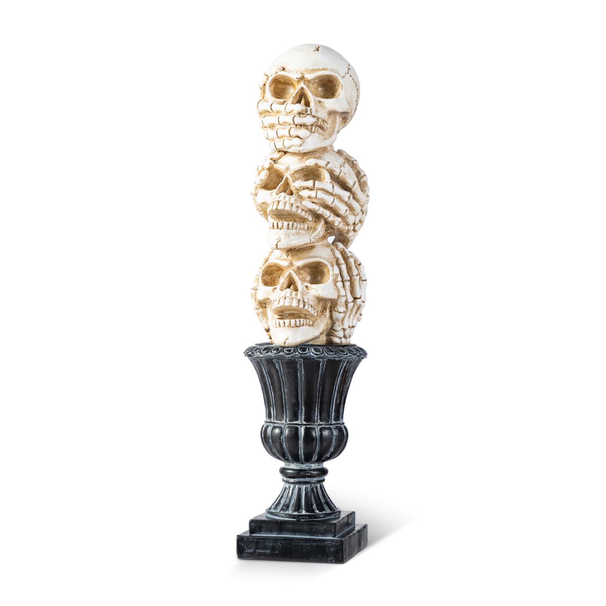 Glitzhome 18''H Halloween Resin Stacked Skull Table Decor - 23681672 | HSN