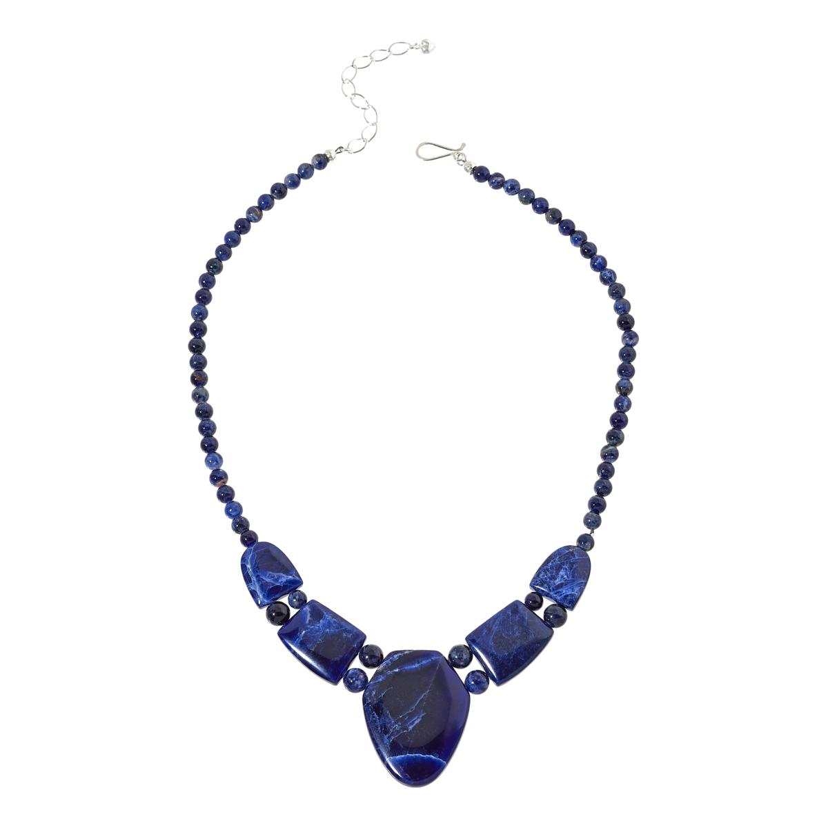 Jay King Sterling Silver Blue Sodalite 18 Necklace