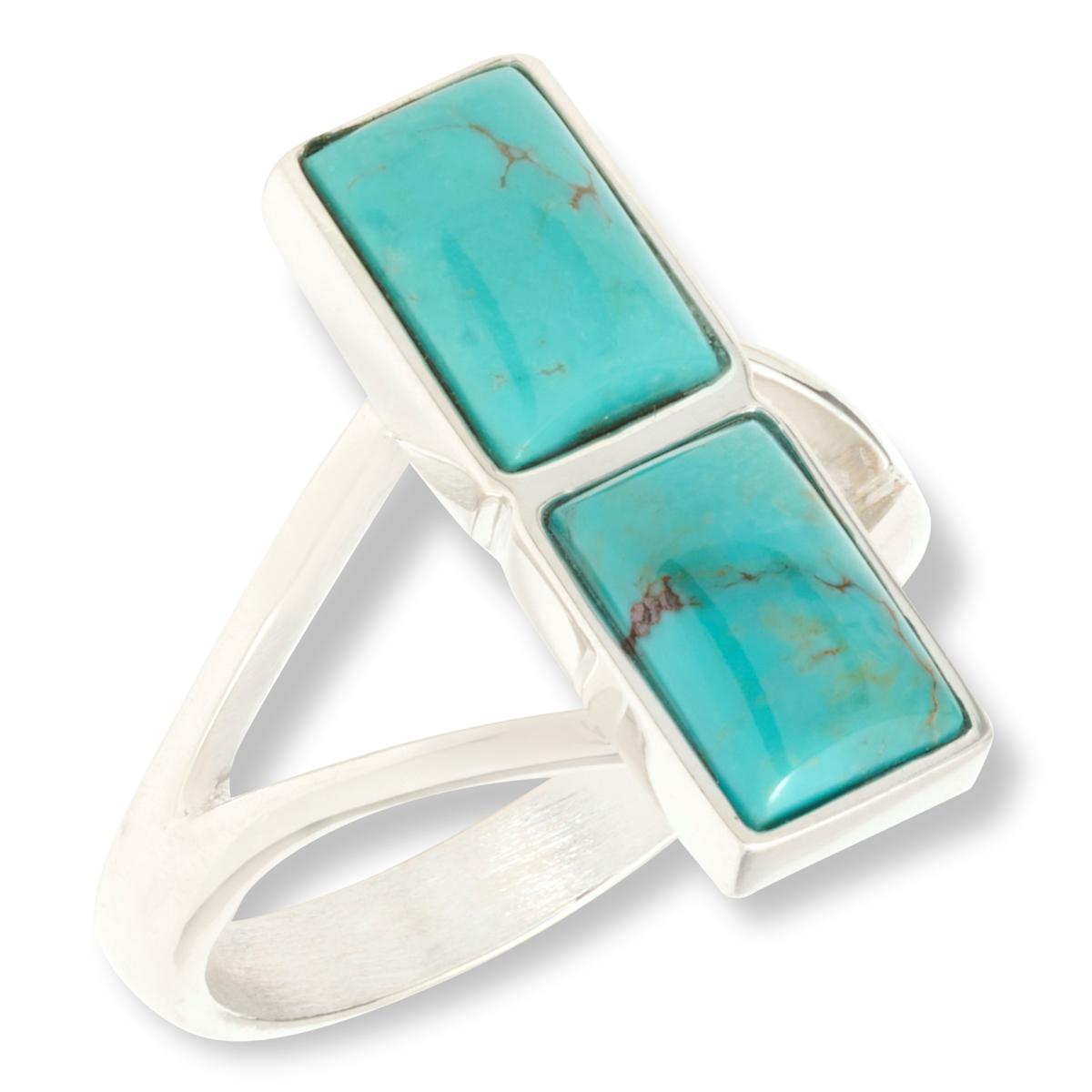 Jay King Sterling Silver Chilean Turquoise Rectangular Ring | HSN