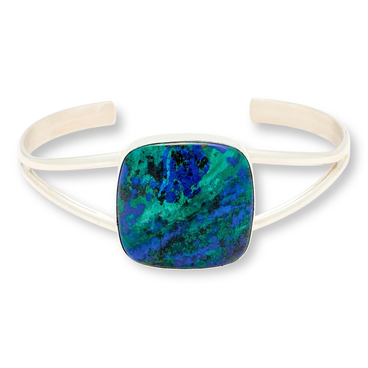 Jay King Sterling Silver Milpillas Azurite-Malachite Cuff Bracelet | HSN