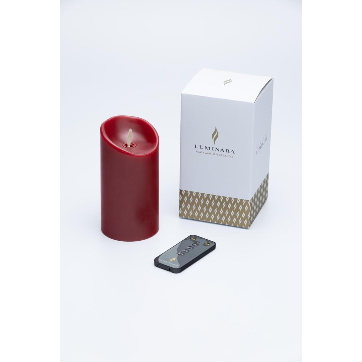 Luminara 6" Unscented Wax Flameless Pillar Candle with Remote Control ...