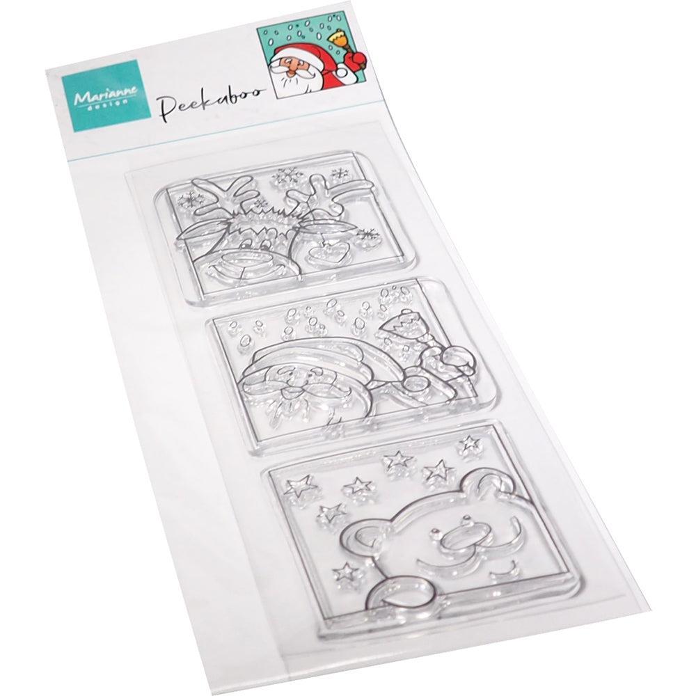 Marianne Design Clear Stamp - Hetty's Peek-A-Boo Santa & Friends ...