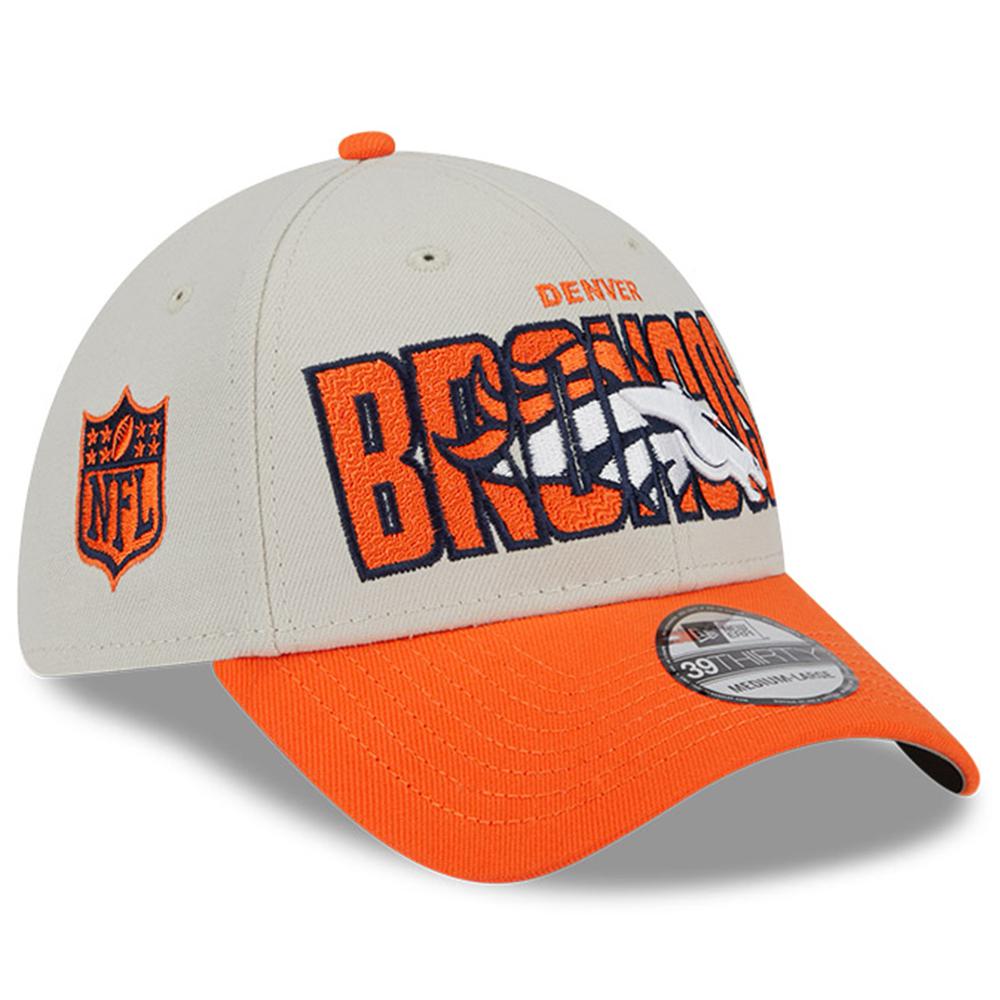 Men's New Era Stone/Orange Denver Broncos 2023 NFL Draft 39THIRTY Flex ...