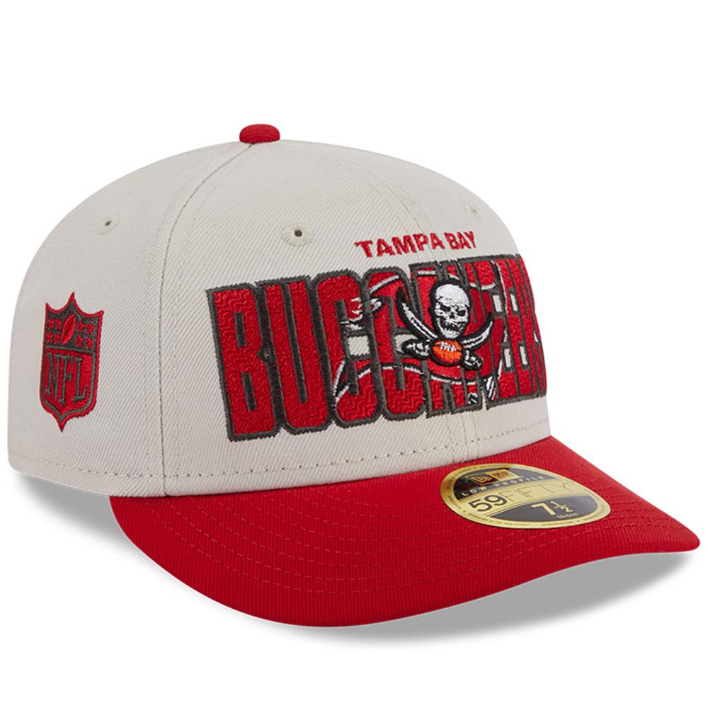 Men's New Era Stone/Red Tampa Bay Buccaneers 2023 NFL Draft Low Profile ...