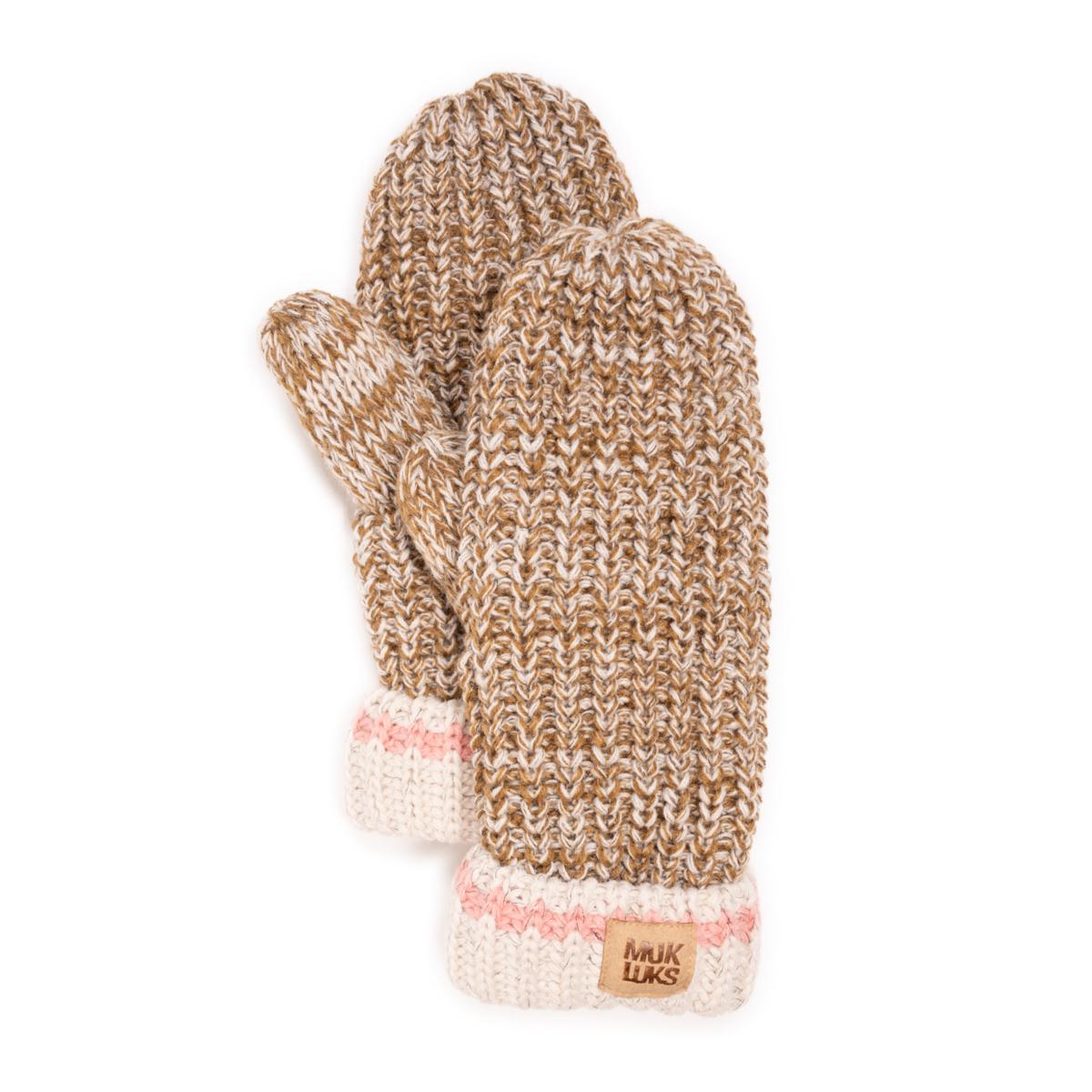 MUK LUKS Women's Marled Chunky Stitch Mitten - 23518838 | HSN