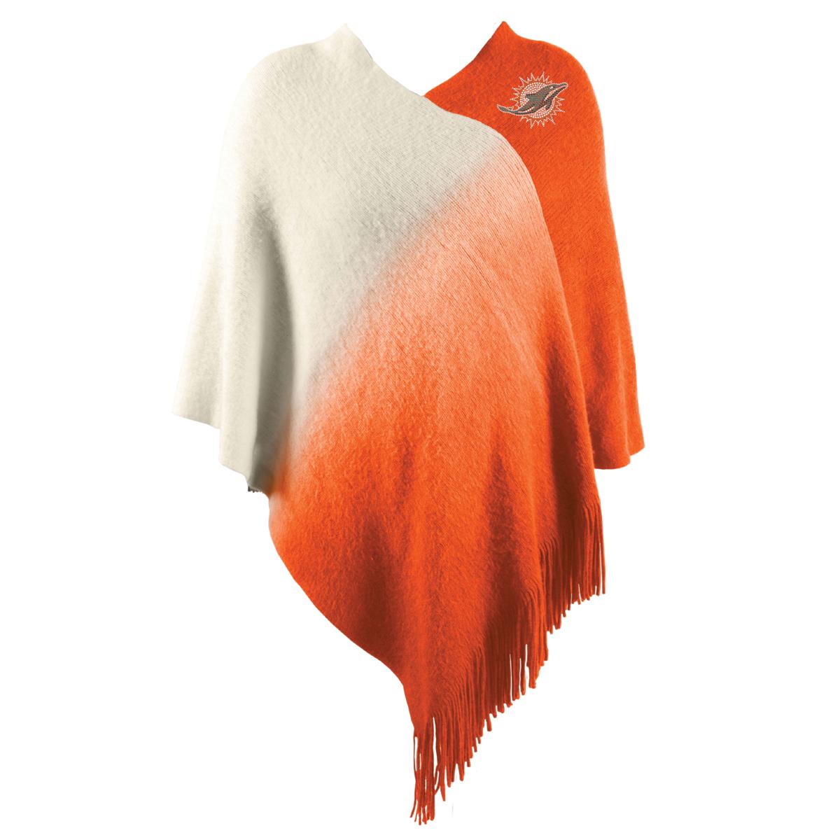 Officially Licensed Littlearth NFL One Size Dip Dye Poncho - Dolphins | HSN