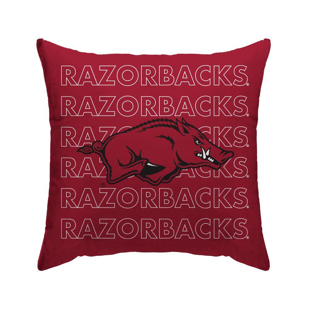 Officially Licensed NCAA Arkansas Razorbacks Poly Span Décor Pillow ...