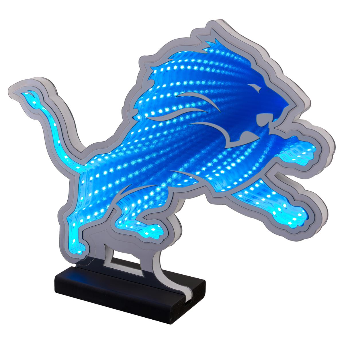 Officially Licensed NFL LED Logo Infinity Light - Lions - 23659543 | HSN