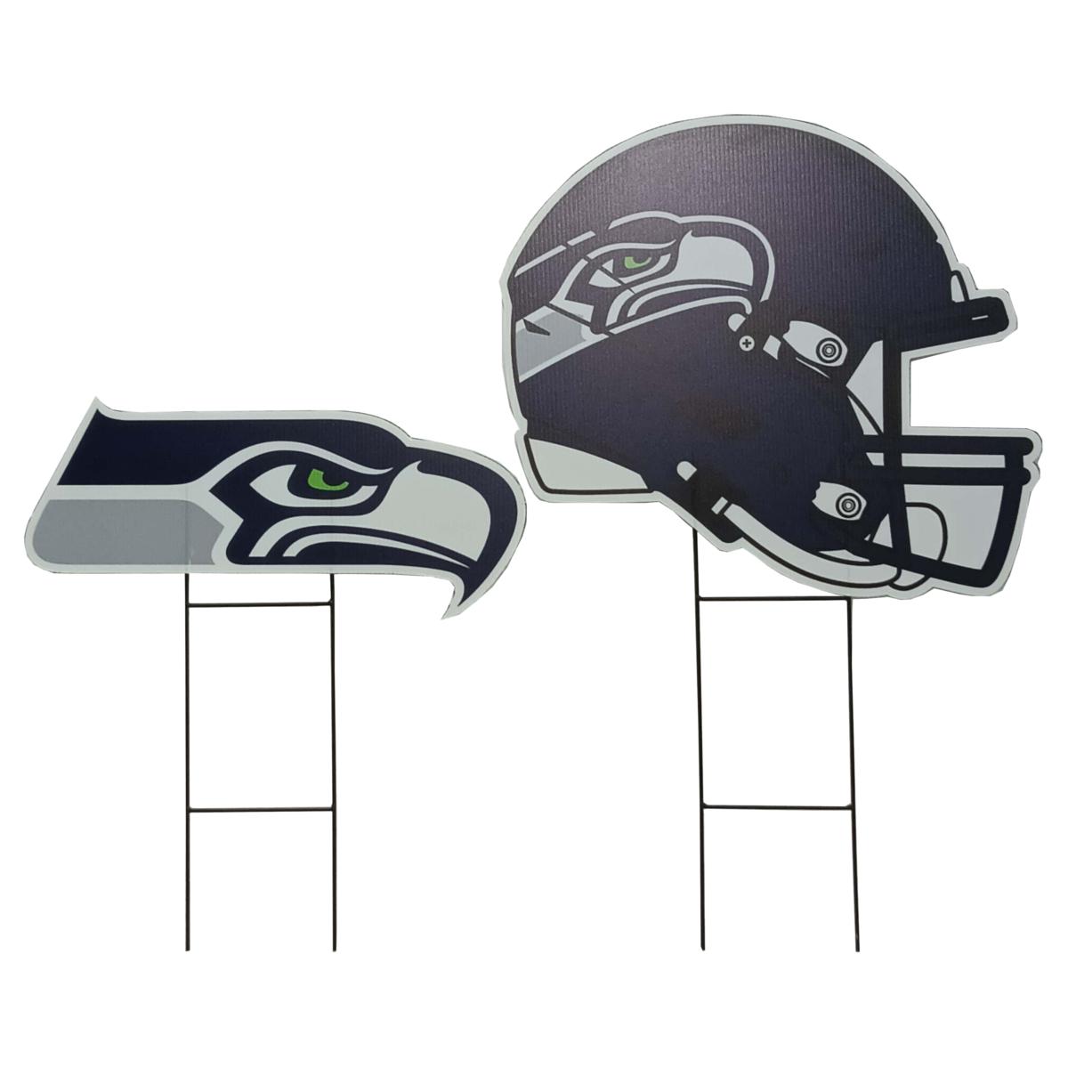 Officially Licensed NFL Logo & Helmet 2pk Yard Signs by Pegasus Sports ...