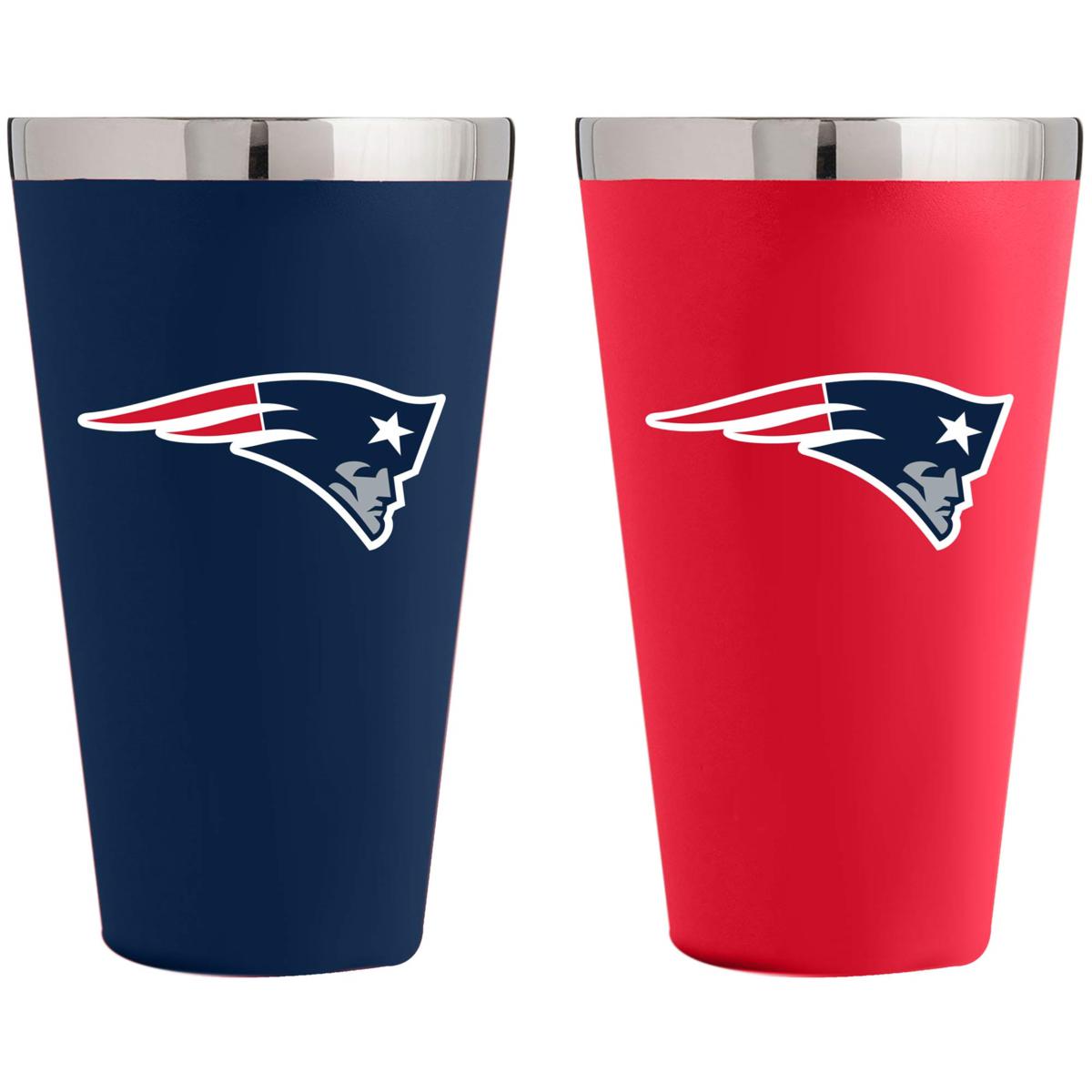 Officially Licensed NFL New England Patriots 2-Pack 16 oz. Glass Set ...