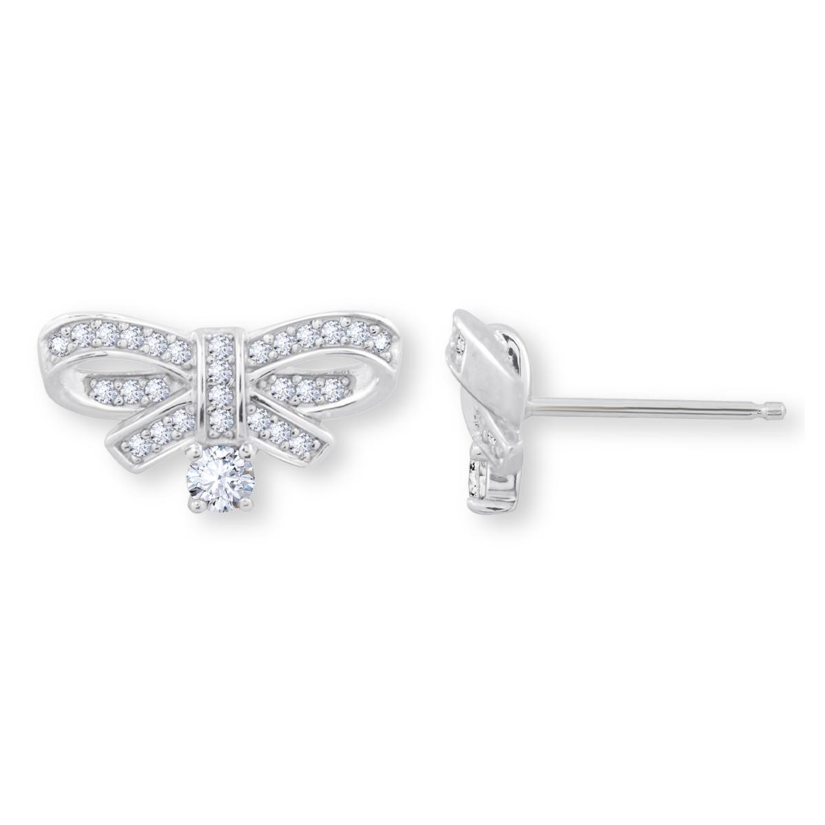 Radiance by Absolute™ 0.82ctw Simulated Diamond Bow Stud Earrings ...