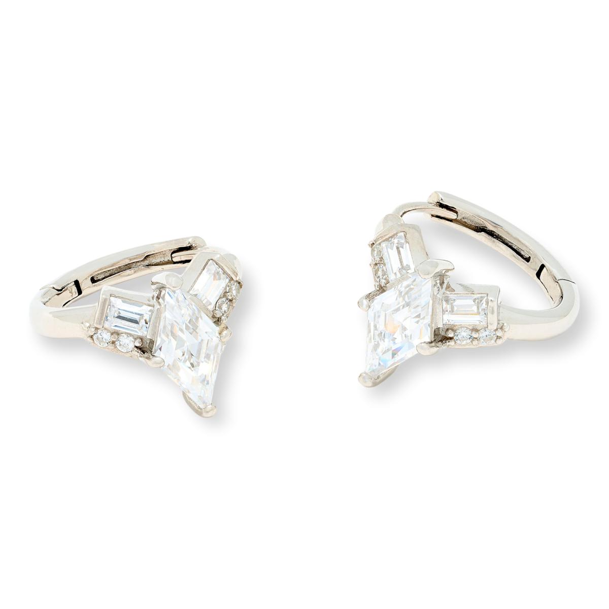 Radiance by Absolute™ 2.85ctw Mixed Cut Hugger Hoop Earrings | HSN