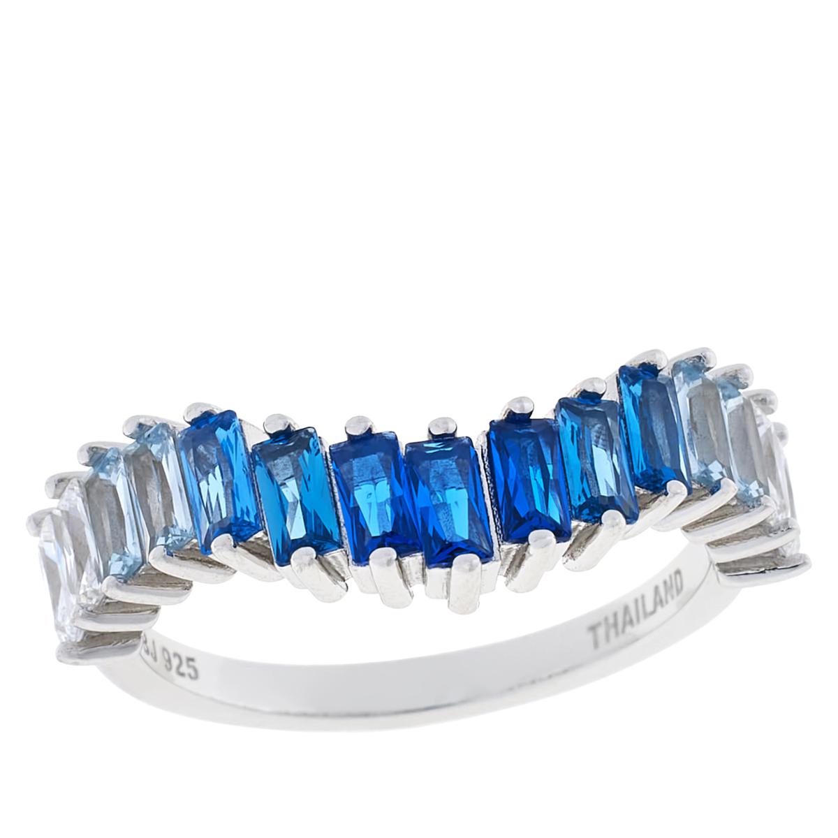 Radiance by Absolute™ Sterling Silver Baguette Wavy Ring - 20912166 | HSN