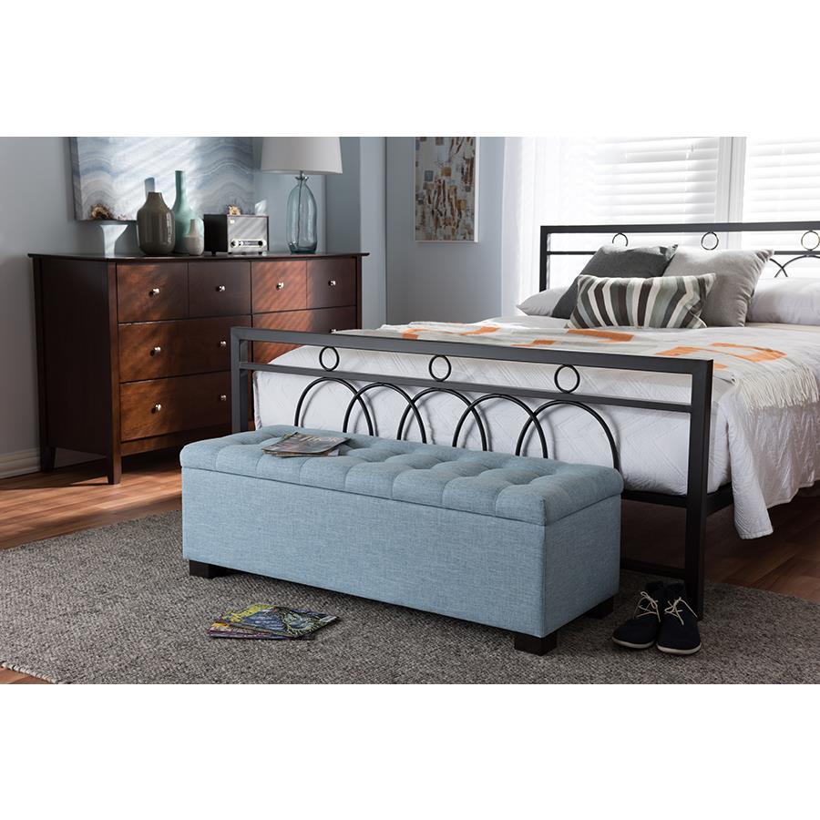 Roanoke Fabric Upholstered Grid-Tufting Storage Ottoman Bench - 9903963 ...