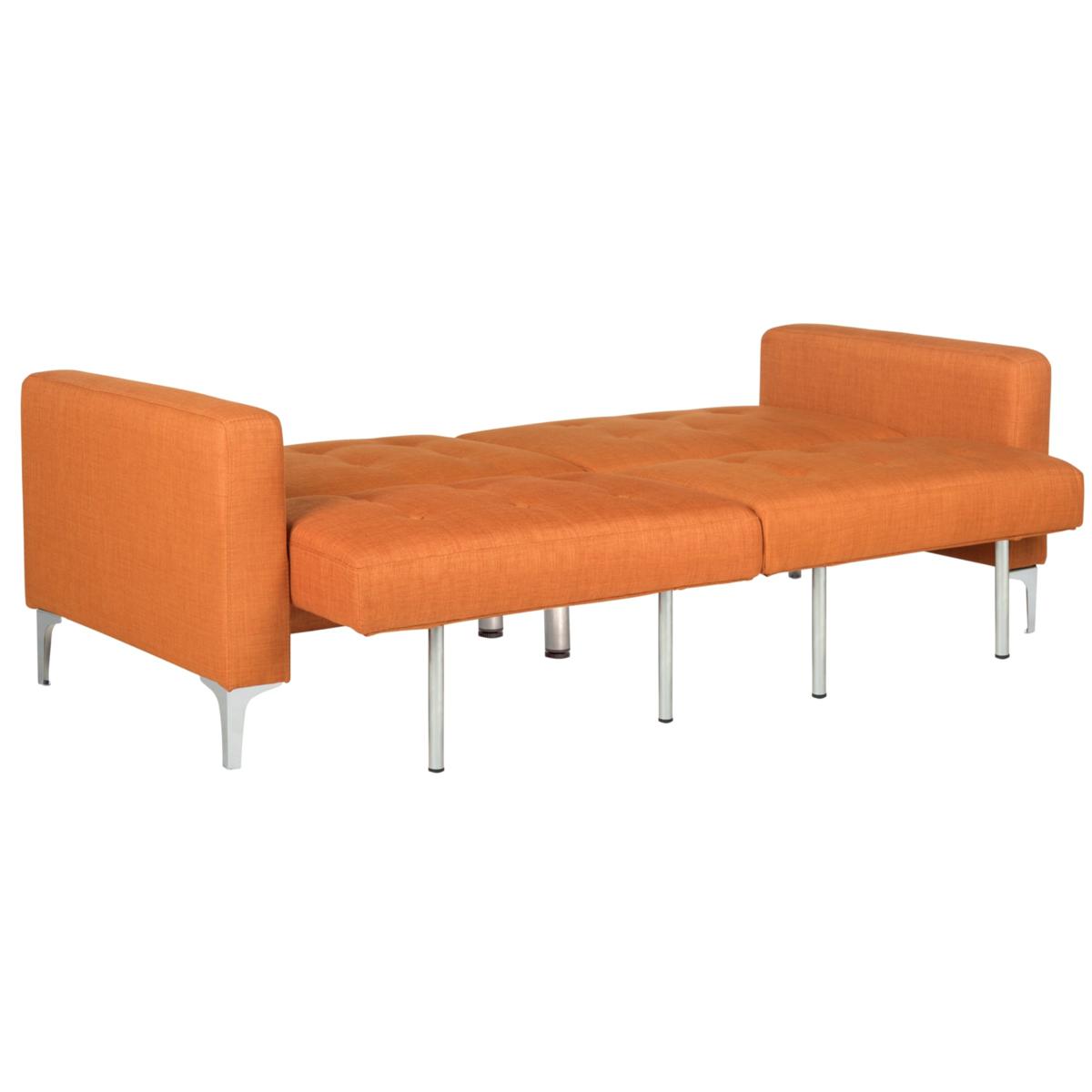 Safavieh Soho Orange Tufted Foldable Sofa Bed