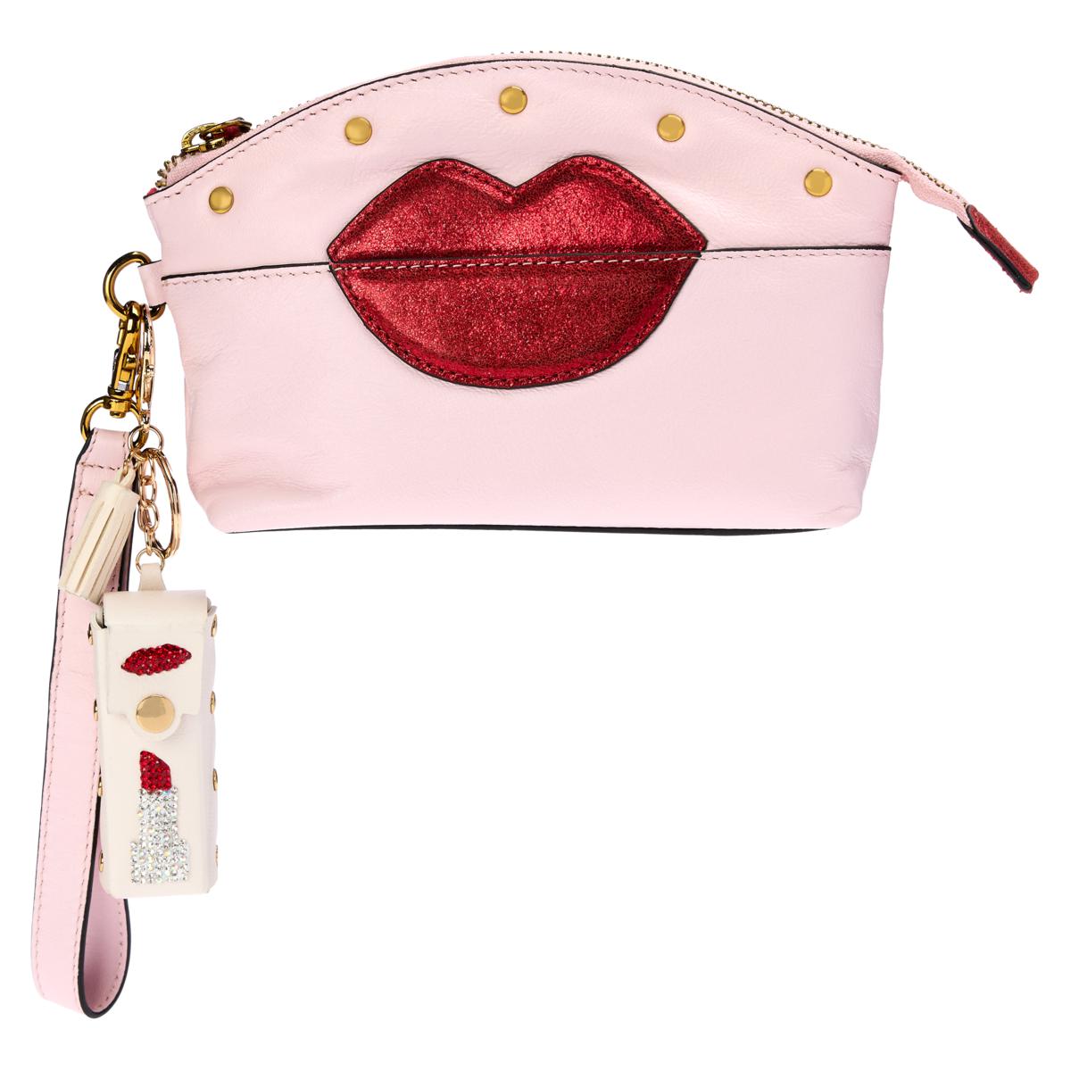 Sharif Legacy Date Night Leather Wristlet Clutch & Lipstick Case ...