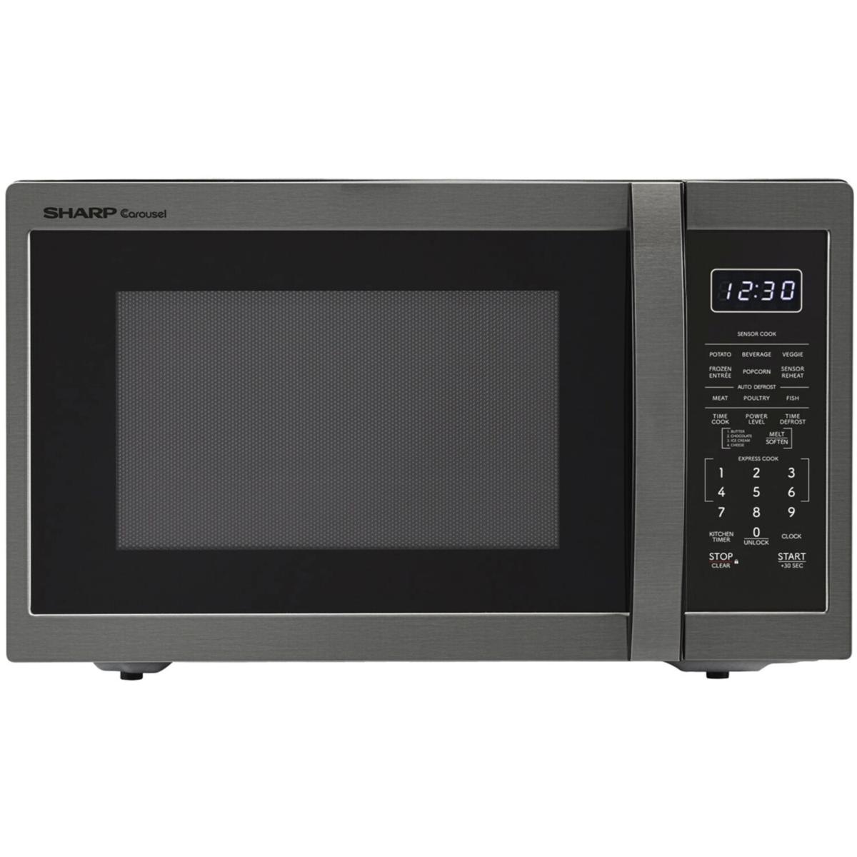 Sharp 1.4-cu. ft. 1100W Black/Stainless Countertop Microwave - 23476074 ...