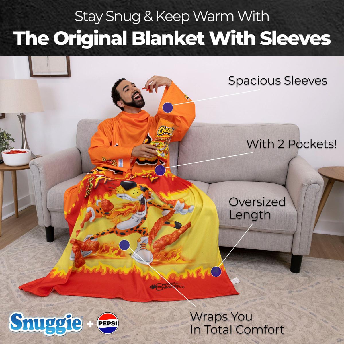 Snuggie Wearable Fleece Blanket with Sleeves 23320292 HSN