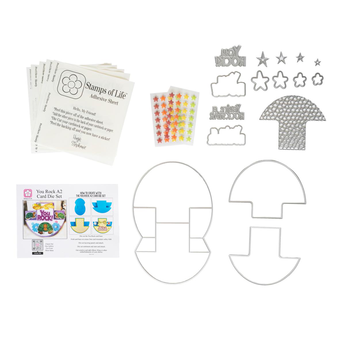 Stamps of Life You Rock A2 Card Die Set | HSN