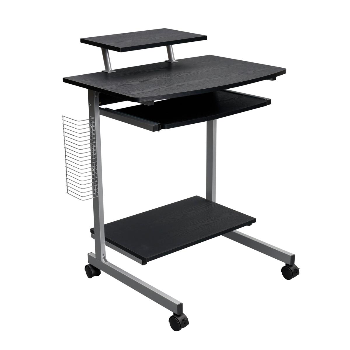 Techni Mobili Compact Computer Cart With Storage - Espresso - 20083724 ...