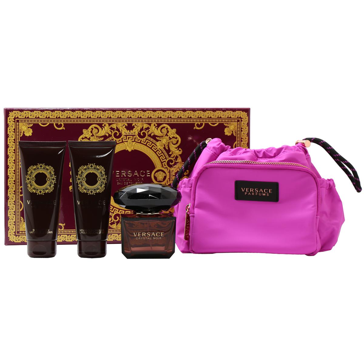Versace Crystal Noir EDT/Shower Gel/Body Lotion/Bag Set - 23513021 | HSN