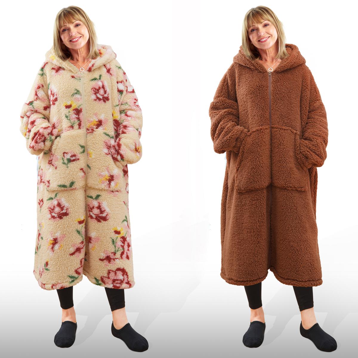 Warm & Cozy 2-pack Oversized Sherpa Hoodie | HSN