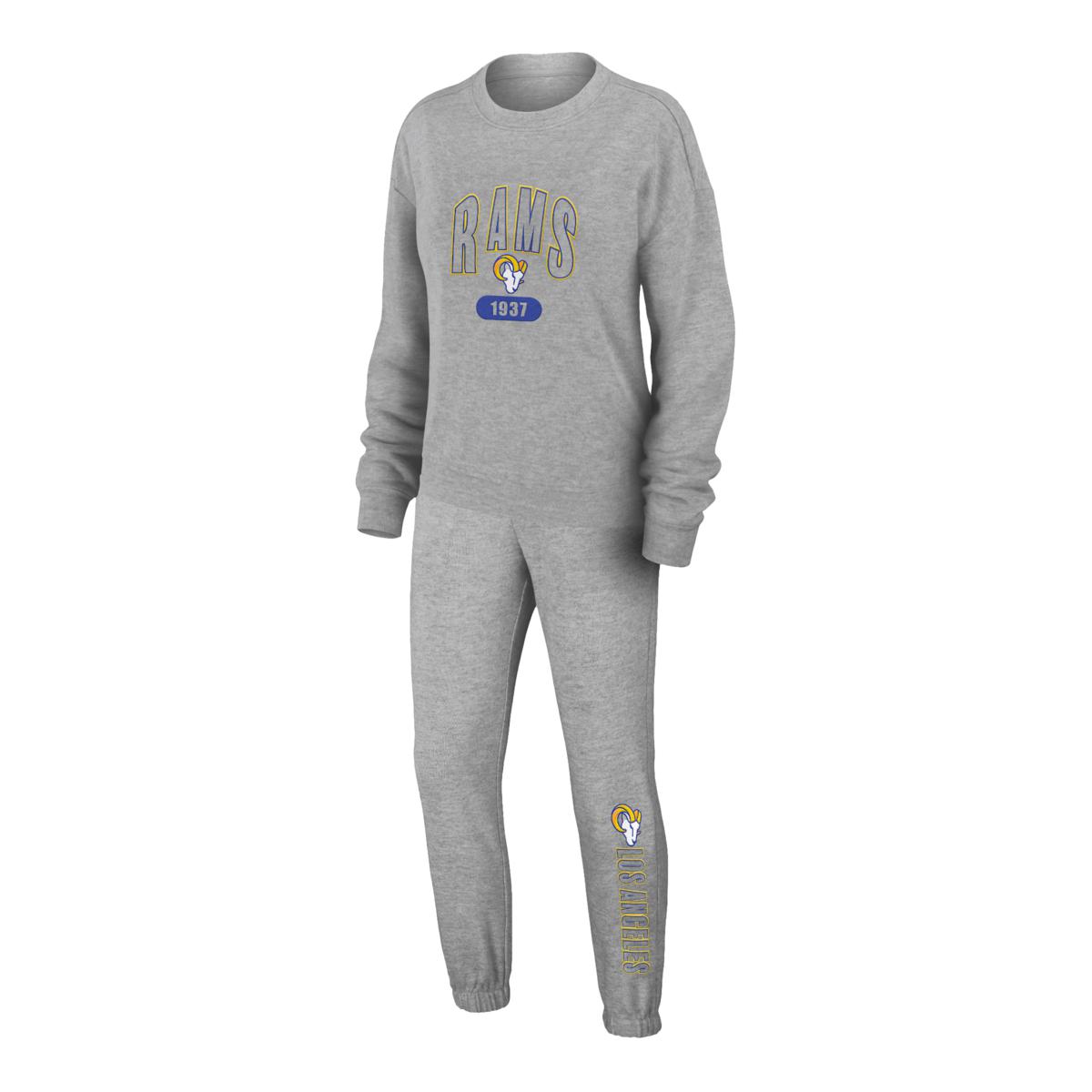 WEAR by Erin Andrews NFL 2-piece Knit Top and Pant Lounge Set - Rams ...