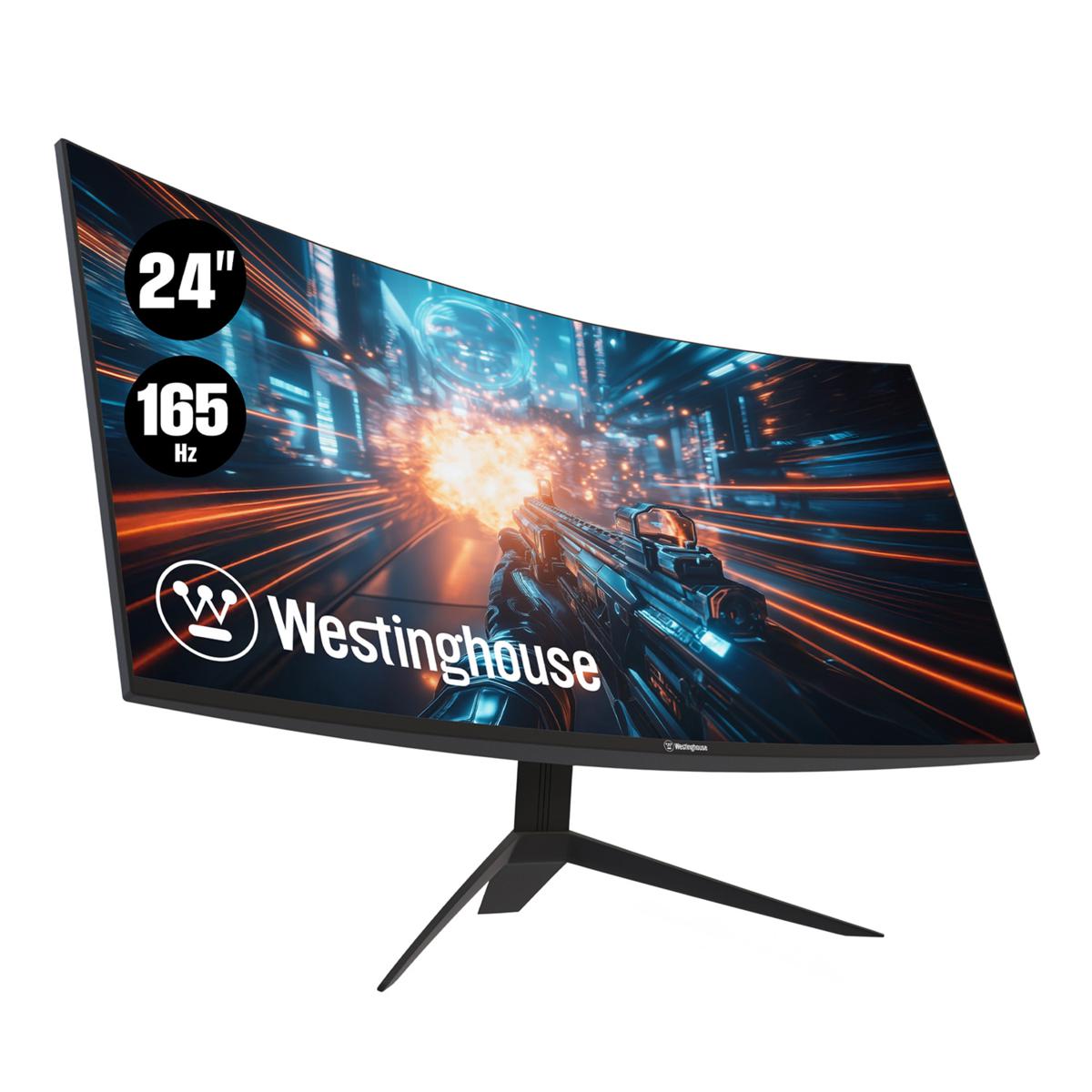 Westinghouse 24" Curved Gaming Monitor - Black | HSN