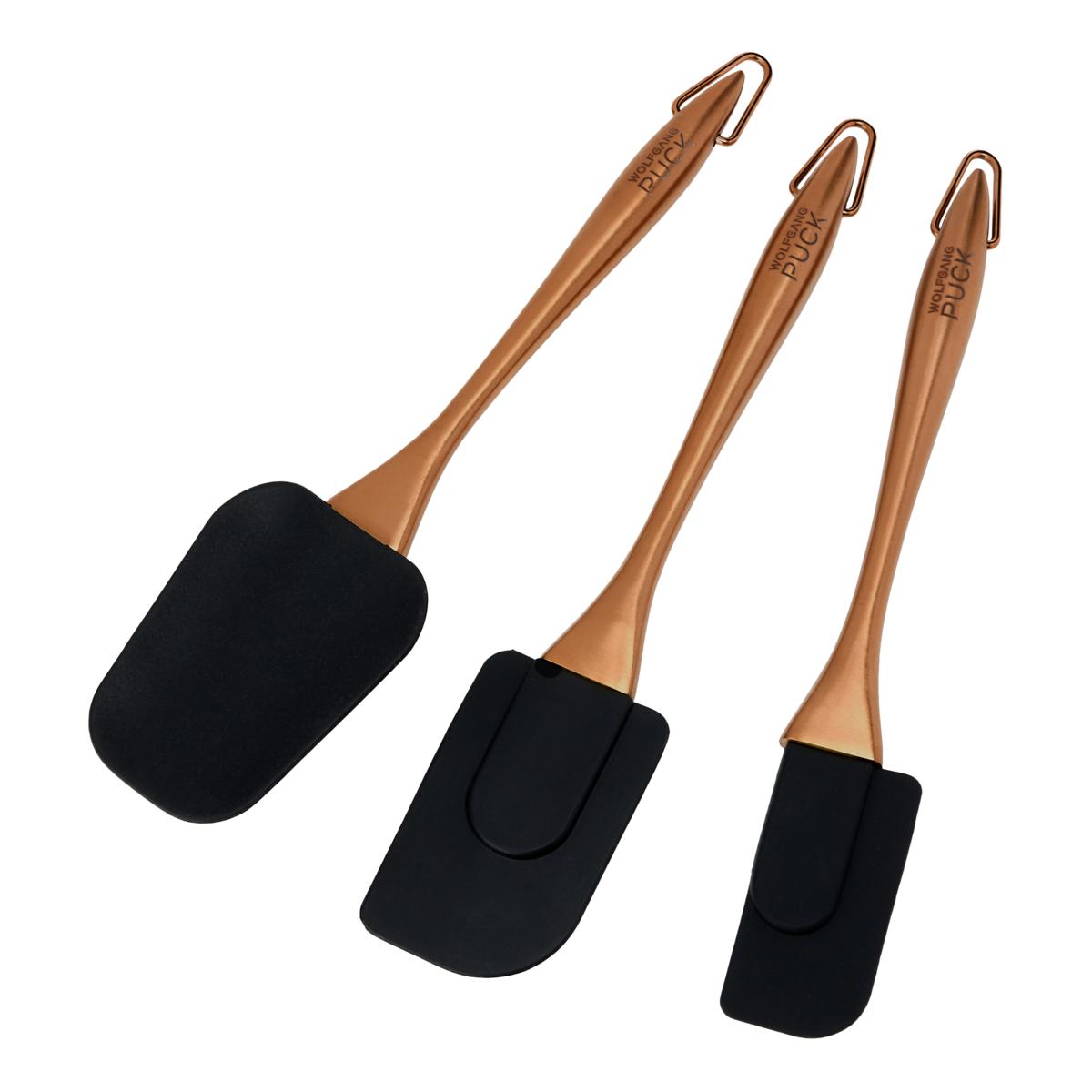 Wolfgang Puck 3-piece Silicone Spatula Set w/Stainless Steel Handles ...
