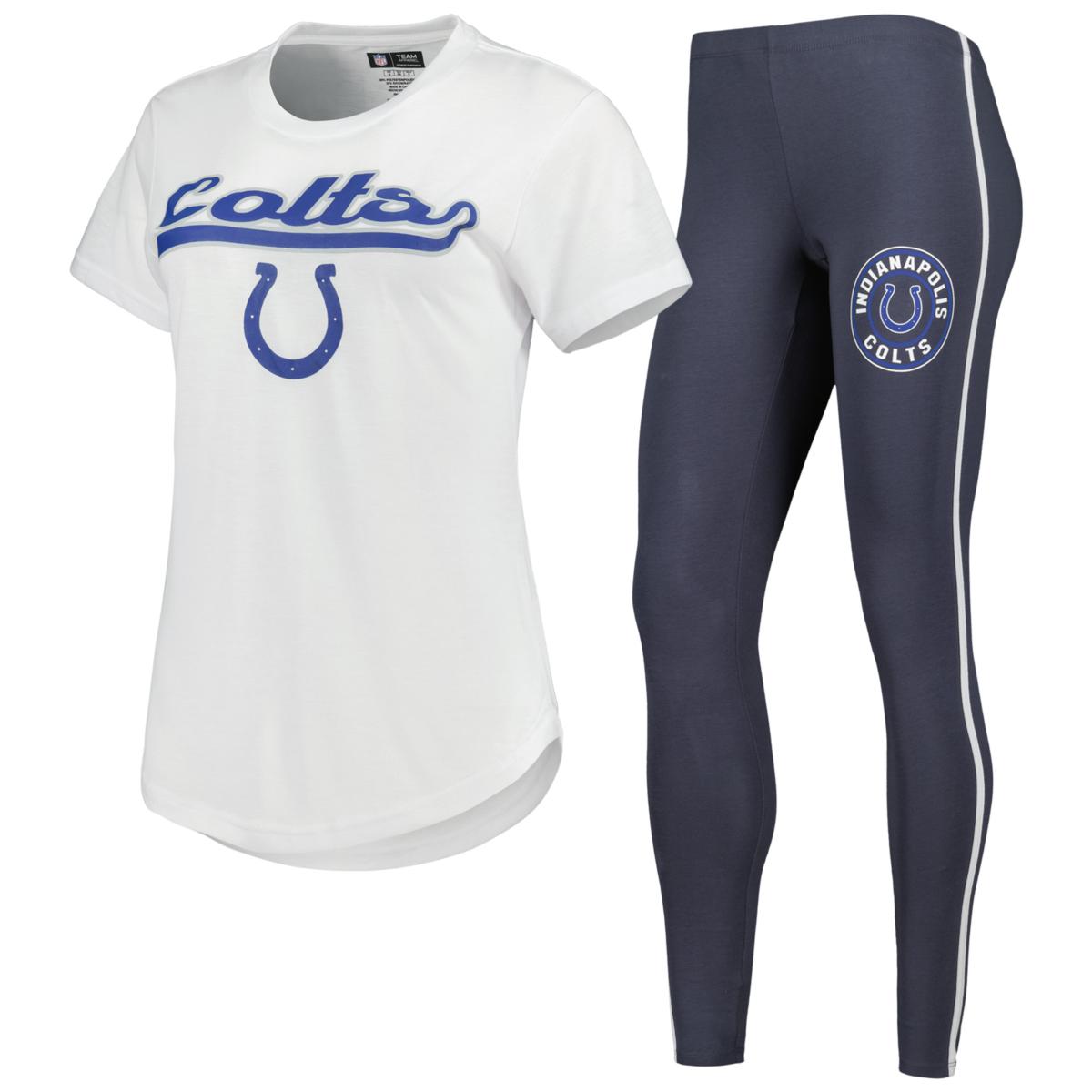 Women's Concepts Sport White/Charcoal Indianapolis Colts Sonata T-Shirt ...