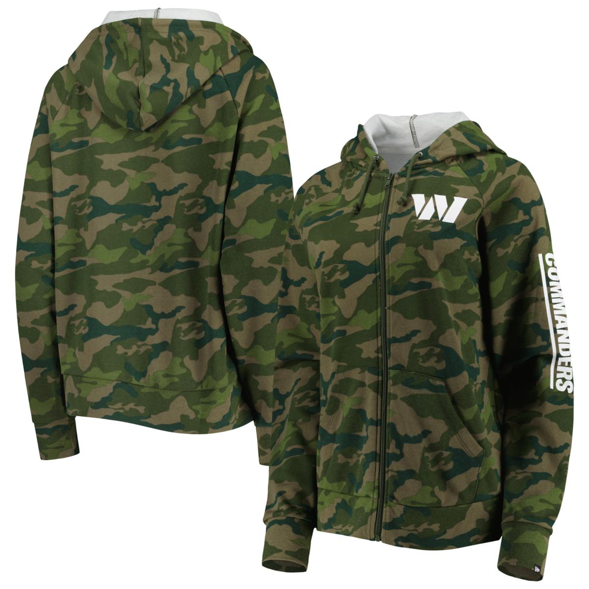 Women's New Era Camo Raglan Full-Zip Hoodie - 10090766 | HSN